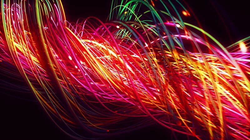 Hyper Realistic 3D Animation of Fiber Optic Cables or Wires Technology ...
