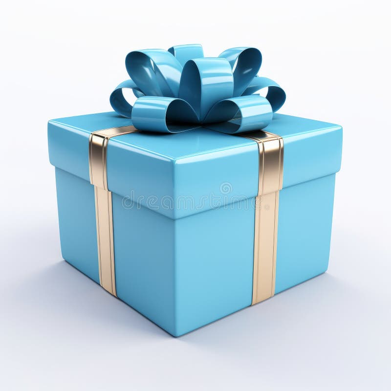 Hyper-realistic 3d Cartoon Gift Box on White Background Stock ...