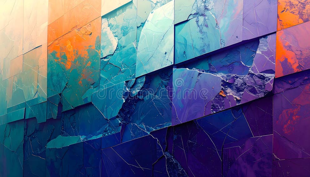 Hyper-Realistic 3D Cracked Marble Stone Pattern with Dust Stock Photo ...