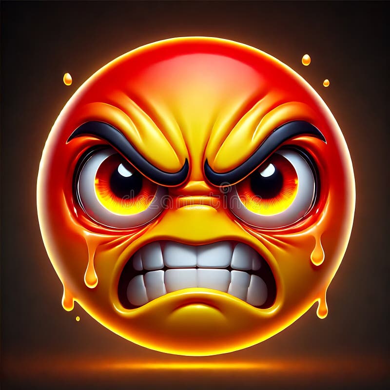 Fiery Fury in 3D stock illustration. Illustration of reflective - 346358352