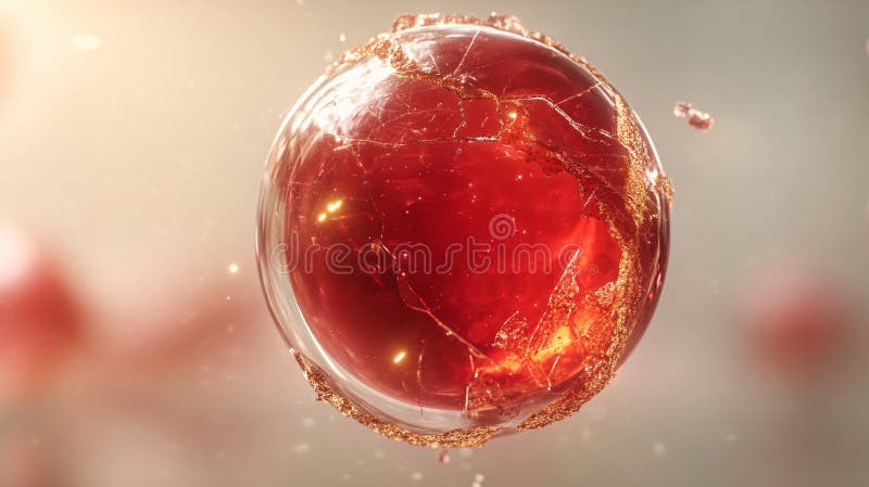 Hyper Realistic Render of Red Cell Decay Process. Generated Ai Stock ...