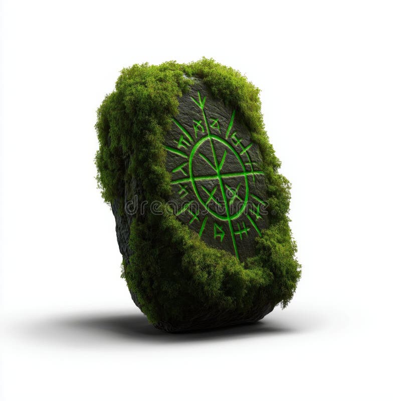 Moss Covered Rune Tablet Stock Illustrations – 3 Moss Covered Rune ...