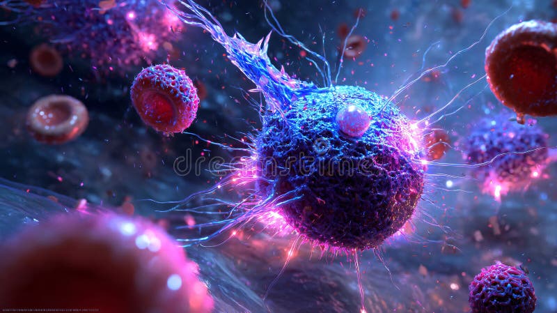 Mutated Immune Cell Attacks Invading Pathogens in Sci-fi Bloodstream ...
