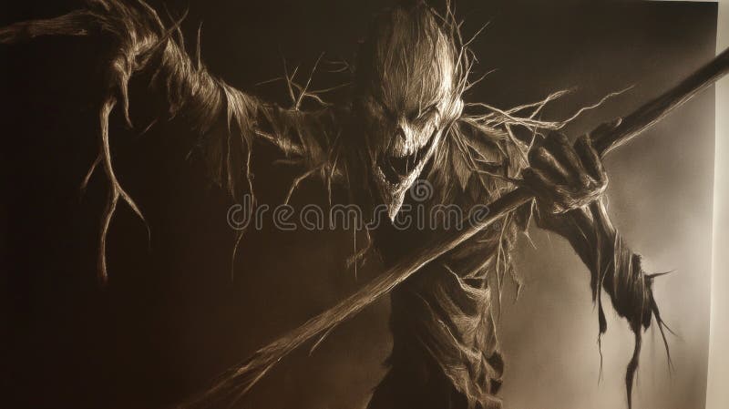 A Hyper-realistic 3D Render of Fiddlesticks, the Ancient Fear, Emerging ...