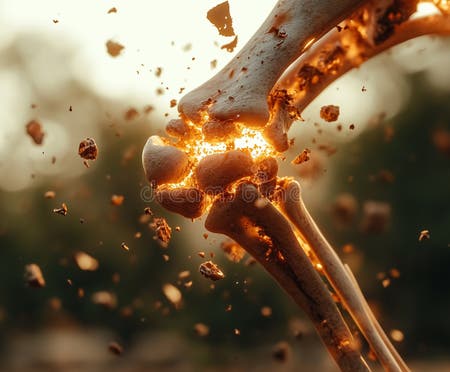 Hyper Realistic 3D Render of Human Knee Bone, Showcasing Intricate ...