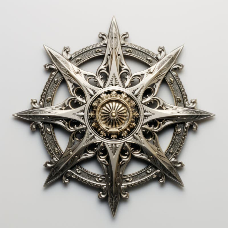 Captivating 3d Rendering of Wild West Throwing Stars Stock Illustration ...