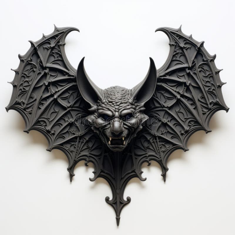 Elaborate Metal Bat Hanging on White Wall: Scott Rohlfs Inspired Art ...