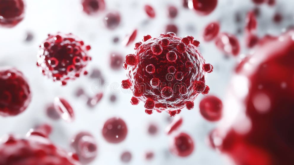 Hyper Realistic 3D Visualization of Leukemia Cells in Motion Stock ...