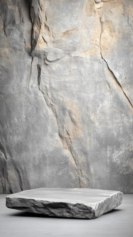 Hyper Realistic Dark Grey Stone Slab Against Seamless Wall Texture ...
