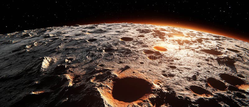 Hyper-realistic Depiction of Detailed Space Rock Backdrop with Vivid ...