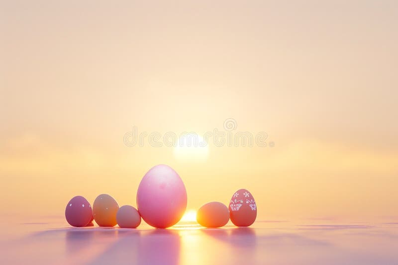 A Hyper-realistic Depiction of a Sunrise Scene with Easter Motifs ...