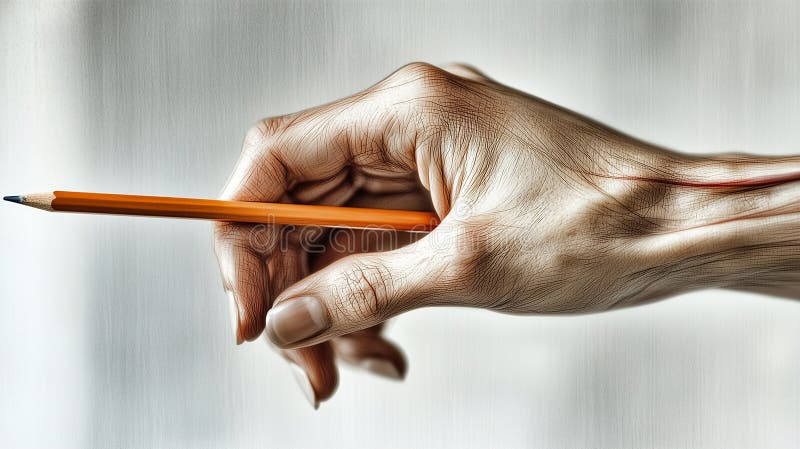 A Hyper-realistic Digital Illustration of an Adult Hand Holding a ...
