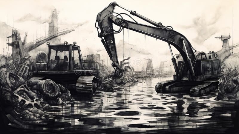 Hyper-realistic Digital Painting of a Post-apocalyptic Machine ...