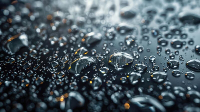 Hyperrealistic Digital Painting of Water Droplets Stock Illustration ...