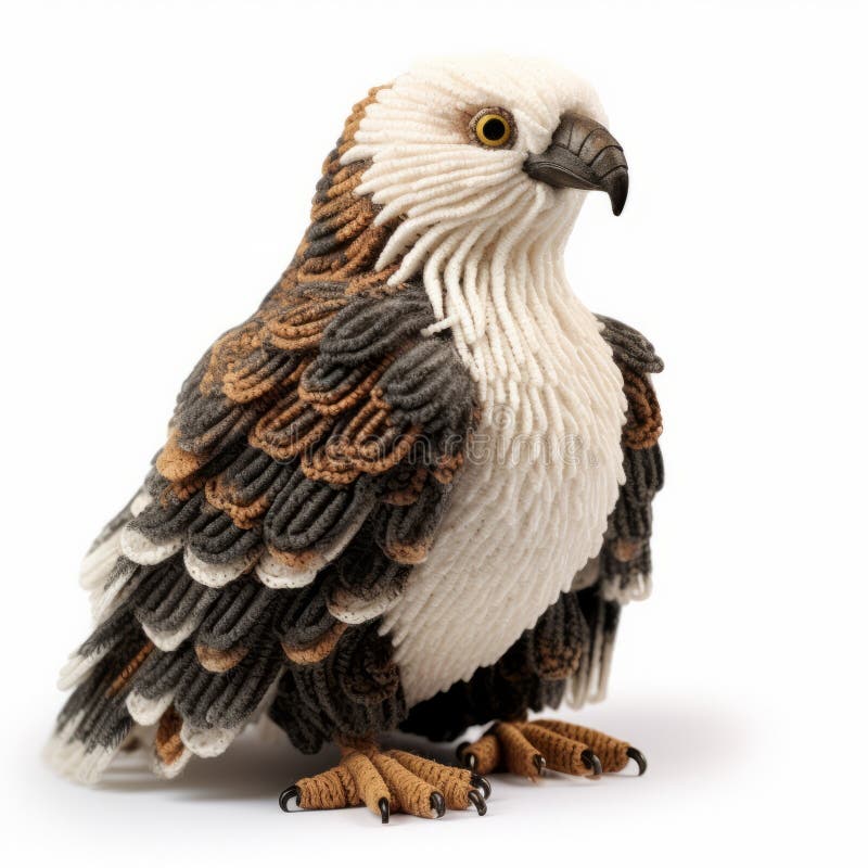 Hyper-realistic Eagle Figurine with Bold Colors and Detailed Features ...