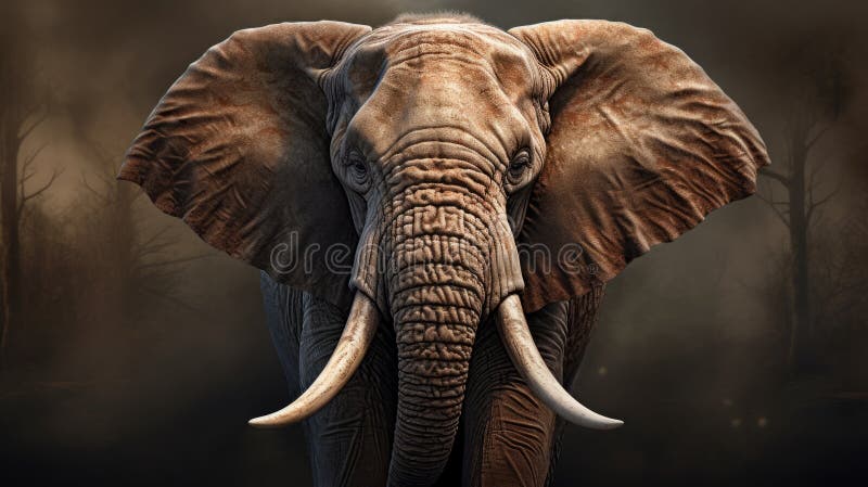 Hyper-realistic Elephant Sculpture with Horrific Facial Expression and ...