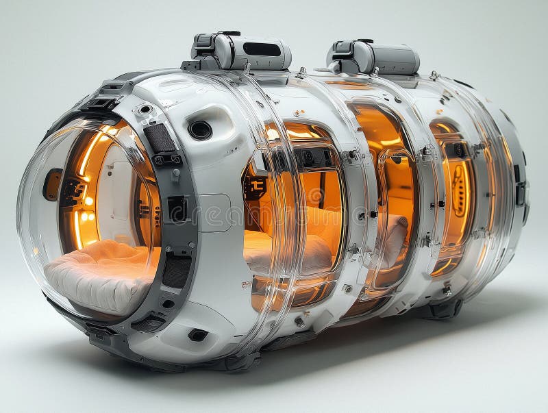 Futuristic Hyper-realistic Pet Transport Pod Stock Illustration ...