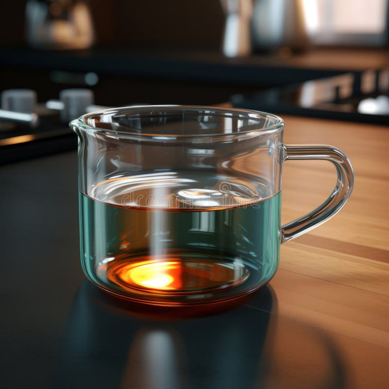 Hyper-realistic Glass Cup Rendered in Unreal Engine Stock Illustration ...