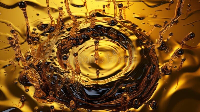 Hyper-Realistic Gold Liquid Abstraction in Baroque Style . Stock ...
