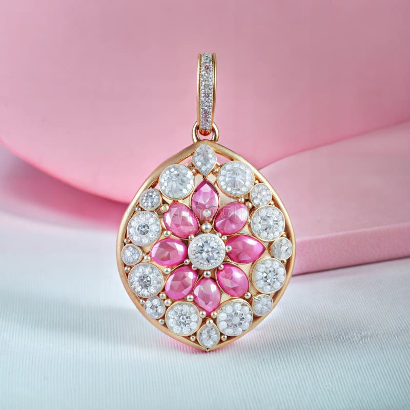 Hyper-realistic Illustration of Diverse Jewellery Gold Pendants Stock ...