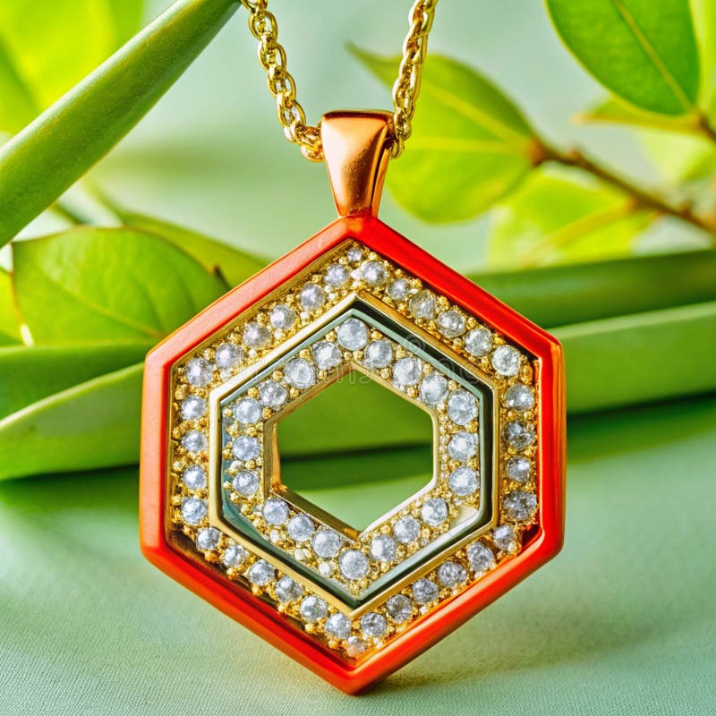 Hyper-realistic Illustration of Diverse Jewellery Gold Pendants Stock ...