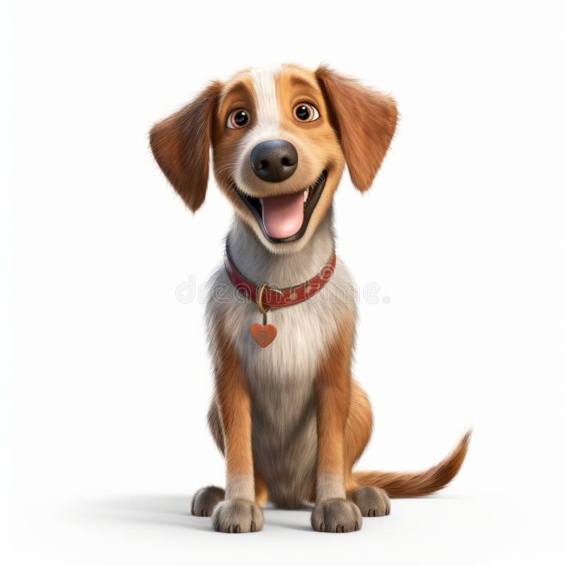 Impressive 8k Dog Cartoon Image in Pixar Style Stock Illustration ...