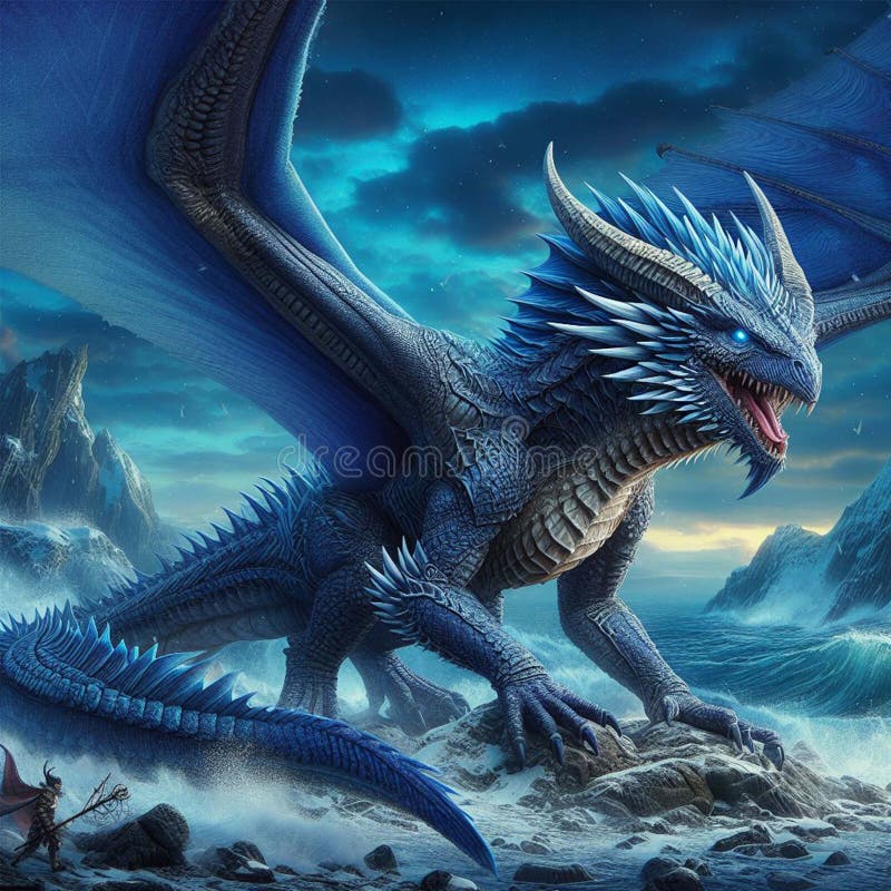 Hyper-Realistic Illustrations. Beautiful Dragon Stock Illustration ...