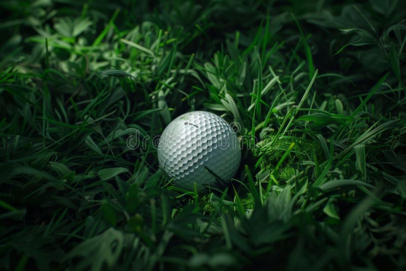 Golf Ball on Lush Green Grass Stock Illustration - Illustration of sunlight, golf: 360358045