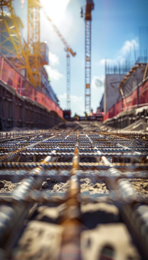Hyper Realistic Image of a Construction Site Featuring an Open Trench ...