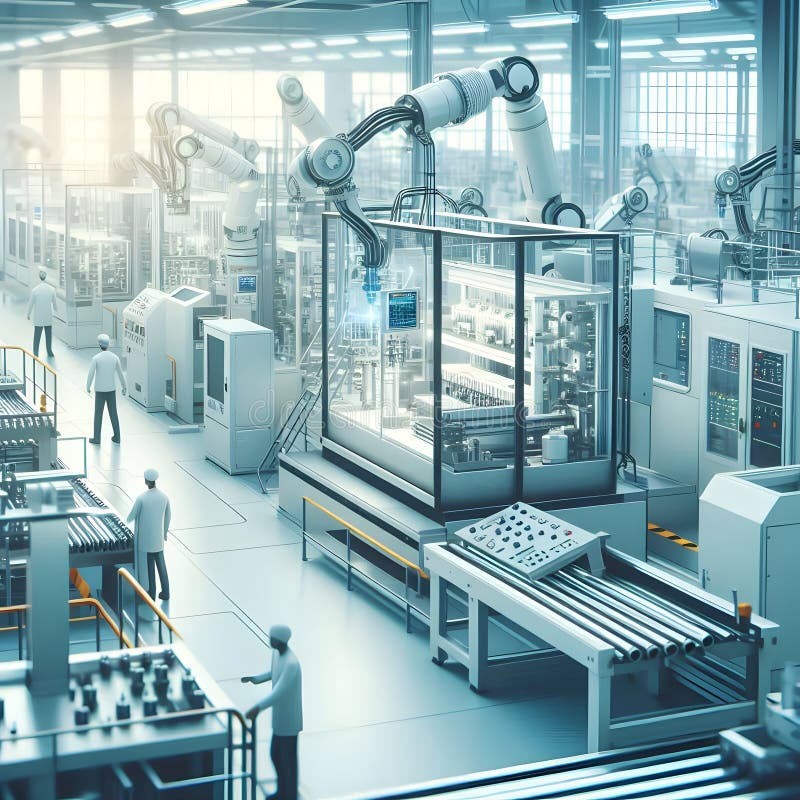 An Old Small Factory Plant Manufactory Works Building in Sepia Colour ...