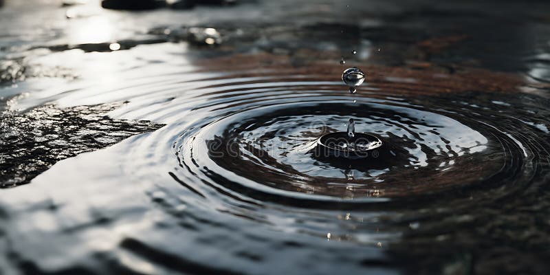 A Hyper-Realistic Image of a Raindrop Hitting a Surface Wallpaper ...