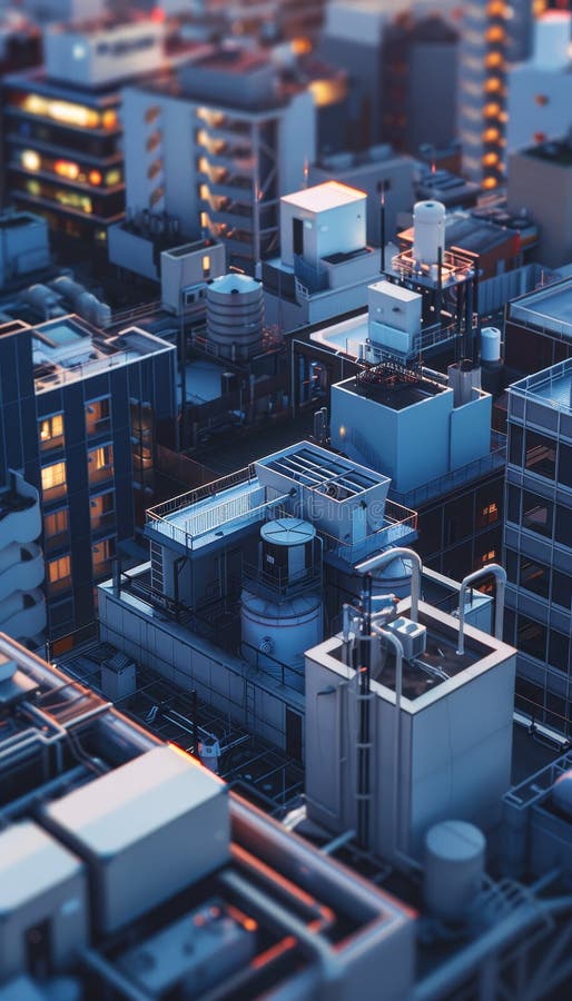 Hyper Realistic Image of a Smart City with Edge Computing Devices Amid ...