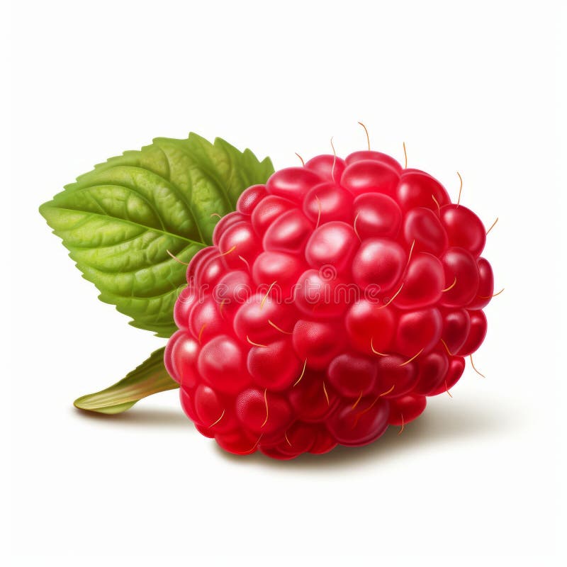 Realistic Raspberry Vector Illustration with Vibrant Colors Stock ...