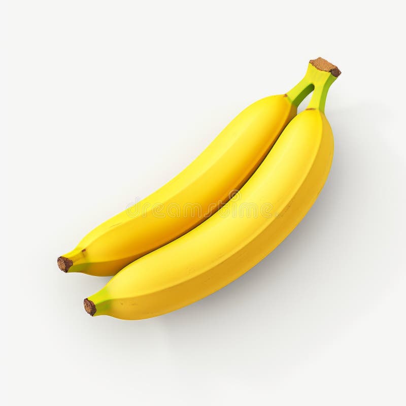 Hyper-realistic Isometric Render of Two Bananas - Dansaekhwa Inspired ...