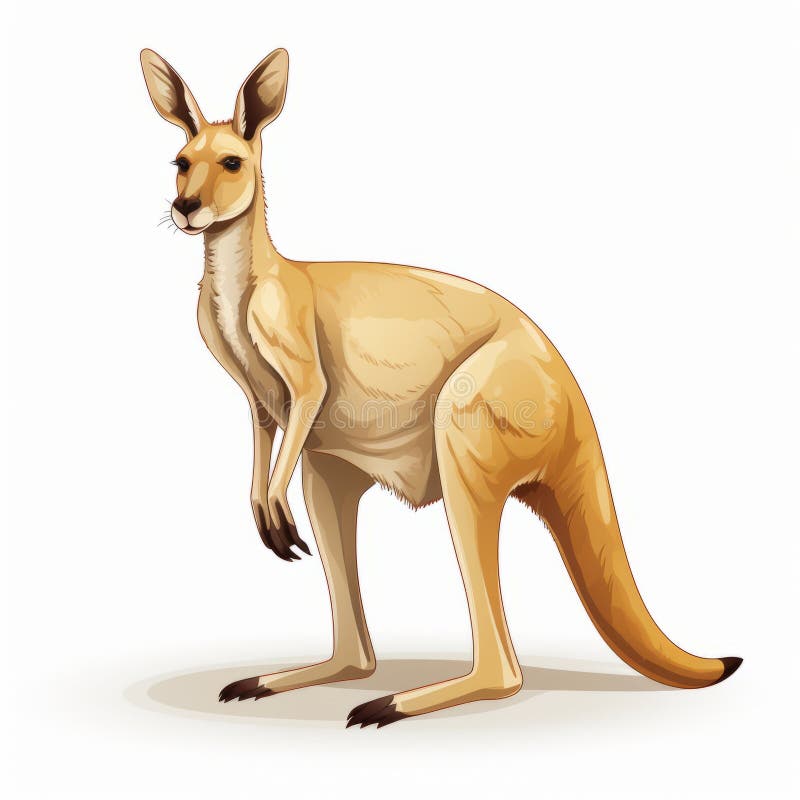 Hyper-realistic Kangaroo Vector Illustration with Clean and Sharp ...
