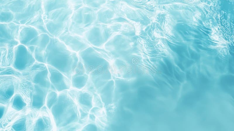Hyper-realistic Light Blue Water Texture in a Swimming Pool Under ...