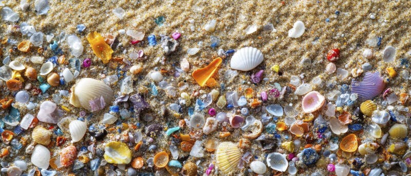 A Hyper-realistic Macro Shot of Tiny, Colorful Microplastic Particles ...