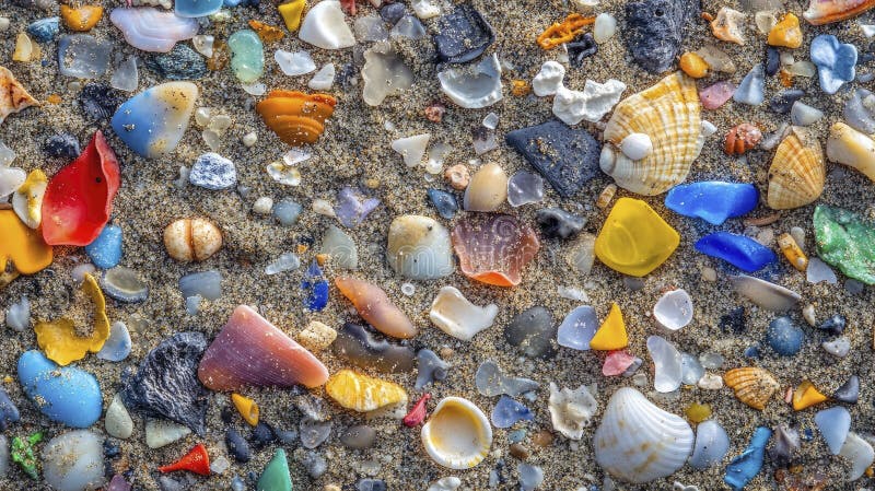 A Hyper-realistic Macro Shot of Tiny, Colorful Microplastic Particles ...