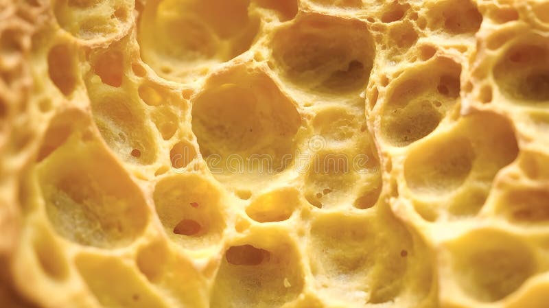 Hyper-Realistic Macro of Vibrant Yellow Sponge Texture Stock ...