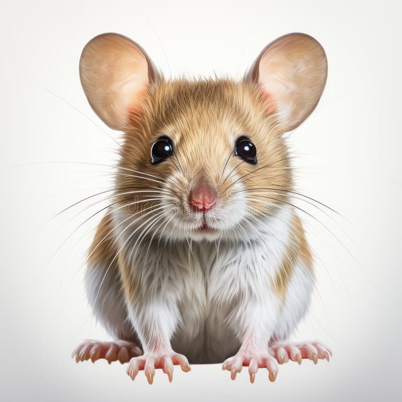 Hyper-realistic Mouse Illustration with High-key Lighting Stock ...