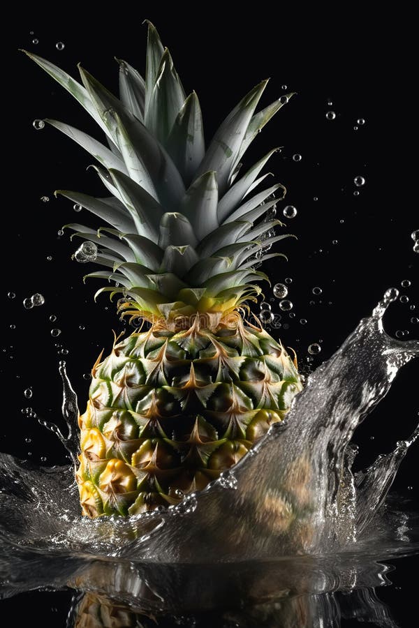 Hyper-Realistic Pineapple Comes To Life with Dynamic Water Flow, Mesmerizing Motion, Crystal ...