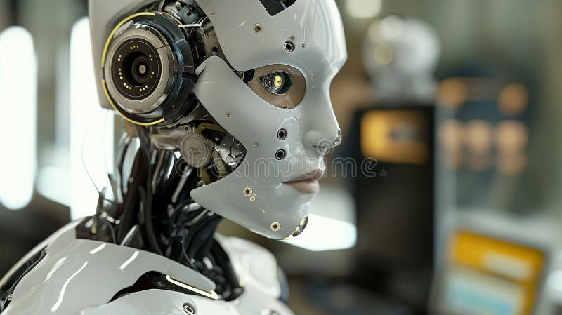 Hyper-realistic Render of Advanced AI Robot, Human-like Features, Lab ...