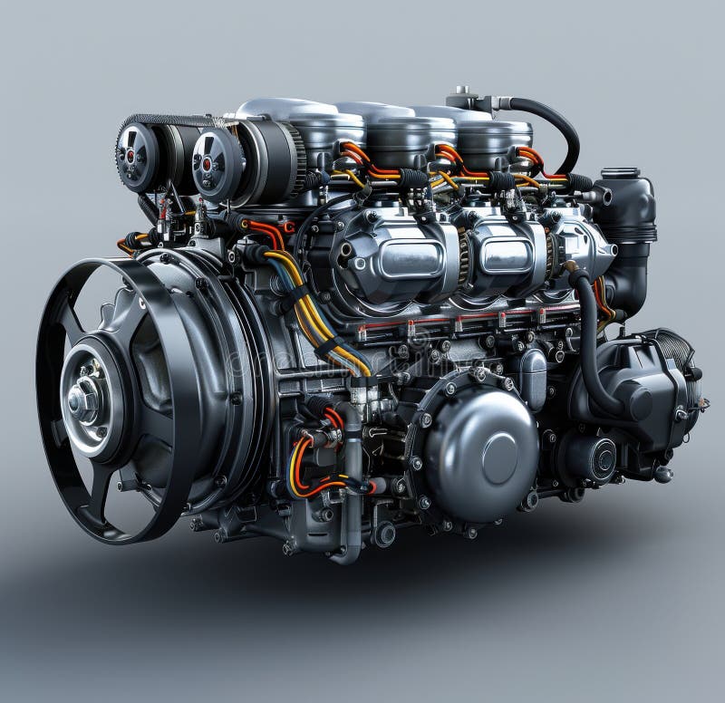 Hyper-realistic Rendering of a Car Motor with Second-hand Drive System ...