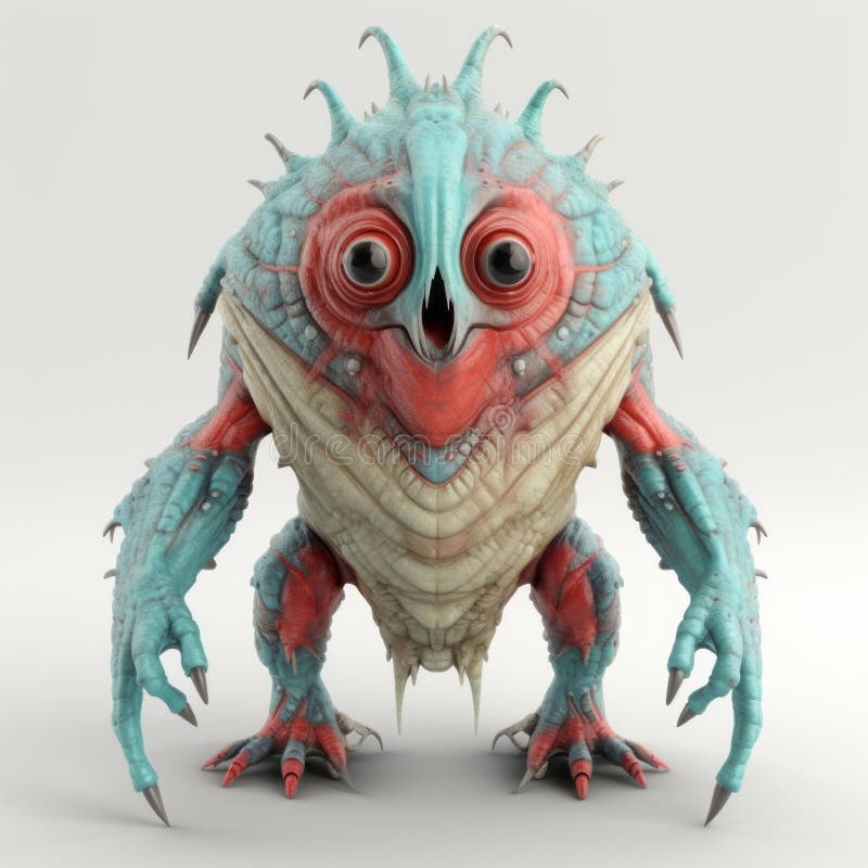 Hyper-realistic Sci-fi Toad Monster 3d Rendered File Stock Illustration ...