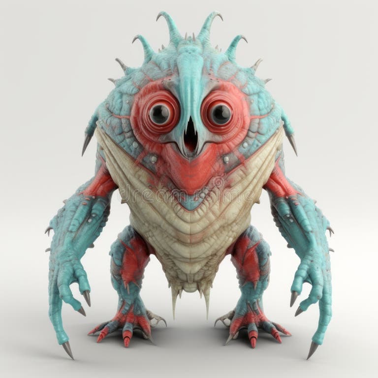 Hyper-realistic Sci-fi Toad Monster 3d Rendered File Stock Illustration ...