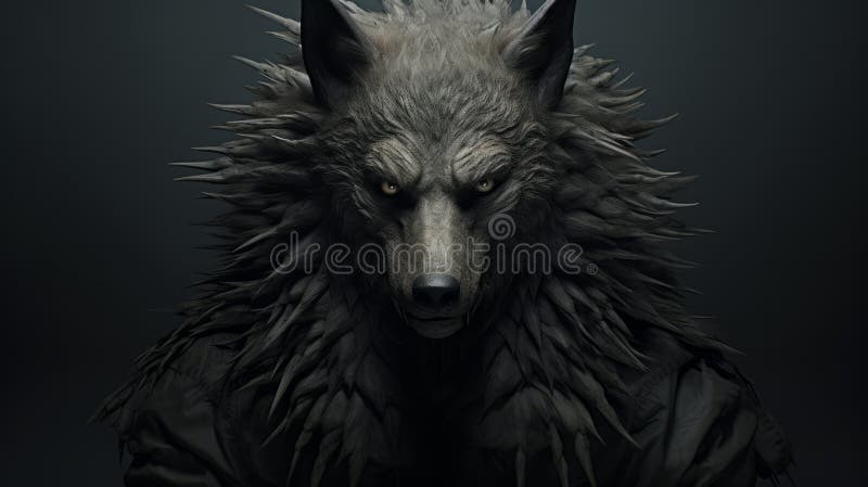 Hyper-realistic Sci-fi Wolf Illustration by Anton Semenov Stock ...