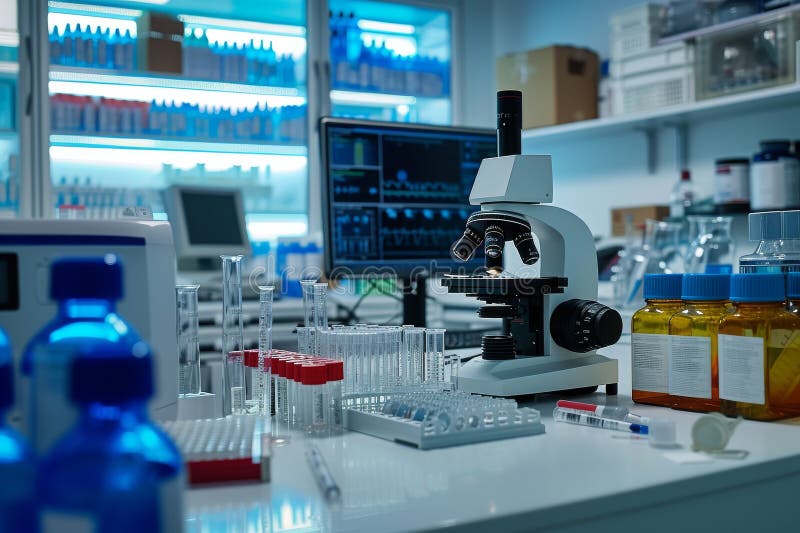 Cutting-edge Laboratory Setup Stock Illustration - Illustration of ...