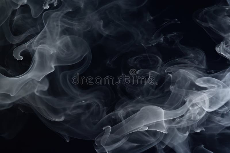 Hyper-Realistic Smoke on Black Background AI Generated Stock Photo ...