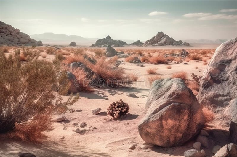 Hyper-realistic Surreal Desert Landscape. AI Generated Stock ...