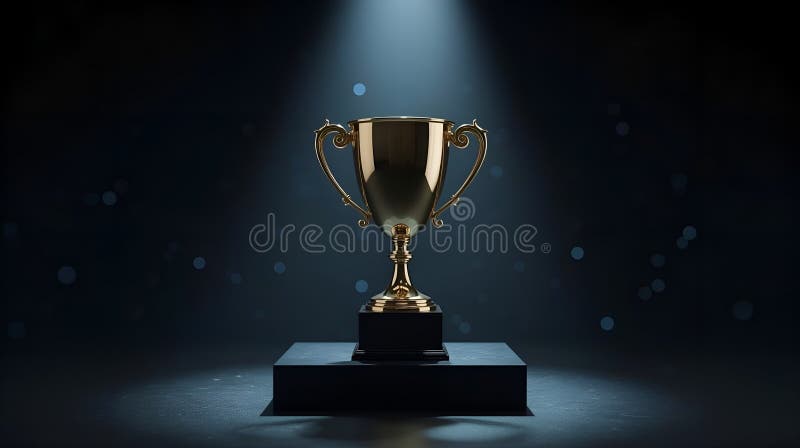 Hyper-Realistic Trophy Under Spotlight Champion Stock Image - Image of ...